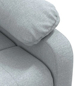 vidaXL Marketos Polohovací křeslo světle šedé textil