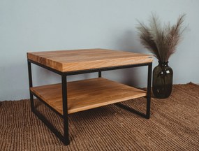 Wudboys Konferenční stůl Square Thick No. 2 Barva kovu: Černá, Dřevo: Dub, Rozměr: Průměr 65cm, moderní skandinávský styl