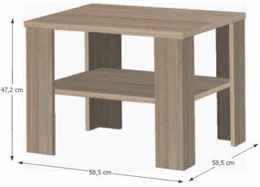 Kondela Konferenční stolek, malý, dub sonoma tmavý truflový, INTERSYS 21