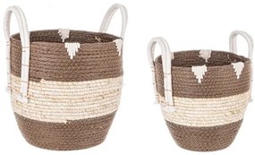 BIZZOTTO set 2 hnědých odkládacích košů THELMA S 0411290