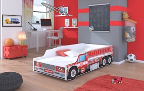 ADRK Furniture Postel s matracem FIRE TRUCK 160x80 CH-Fir- Tru-160-E060