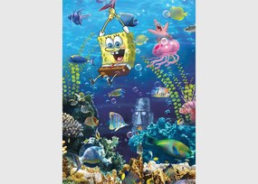 Dětská vliesová fototapeta na zed' Spongebob Podvodní Dobrodružství | 182 x 252 cm | DFTDXL2051
