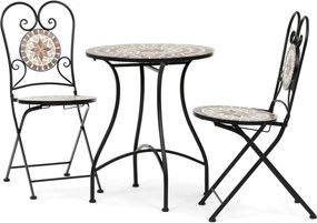 Zahradní set, kov, keramická mozaika, US1600 SET