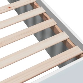 Rám postele bílý 90 x 200 cm kompozitní dřevo 3280965