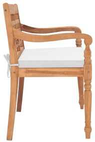 vidaXL Marketos Lavice Batavia s poduškou 120 cm teak