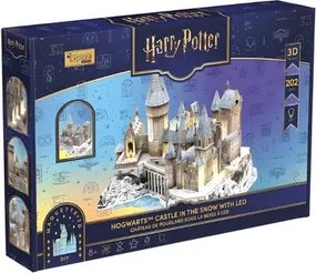 CUBICFUN Puzzle 3D Bradavice ve sněhu Harry Potter / 202 dílků / LED o