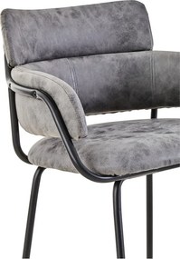 Černá/šedá čalouněná barová židle Tamzin – Premier Housewares