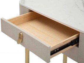 Designová konzole Ondelette 70 cm krémová