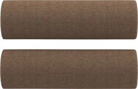 2dílná sedací souprava s polštáři hnědá textil 3201325
