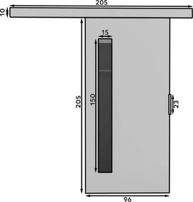 ADRK Furniture Posuvné nástěnné dveře GELA 96 SD-GEL-G-96