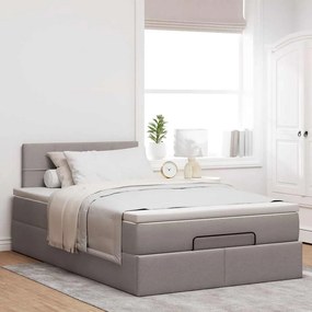 Osmanský rám postele s matrací taupe 120x200cm textil 3312302