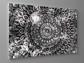 Obraz černobílá mandala Rozměr: 150 x 100 cm