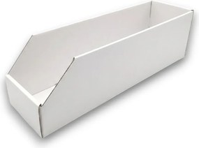 KARTON PAK Úložné boxy na oblečení, organizéry do skříně BÍLÝ KARTON 15x54cm