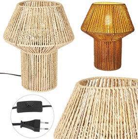 Pletená stolní lampa noční lampa Natura 33 cm Boho do ložnice obývacího pokoje
