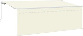 Stahovací markýza Krémová 350 x 200 cm Polyester a hliník 3329640