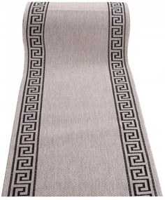 Běhoun Sisal Floorlux 20014 Silver / Black Šíře: 100 cm