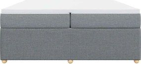 Box spring postel s matrací světle šedá 200 x 200 cm textil 3285595