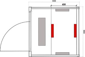 BPS-koupelny Infrasauna Relax  90x90, 1-2 osoby
