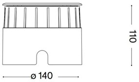 Ideal Lux- LED Nájezdové svítidlo FLOOR LED/12W/230V pr. 14 cm CRI 90 IP67 chrom