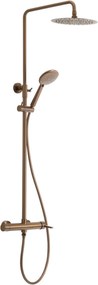 Sapho Iconic - Sprchový set s baterií, průměr 25 cm, 2 proudy, matná měď AF139PG