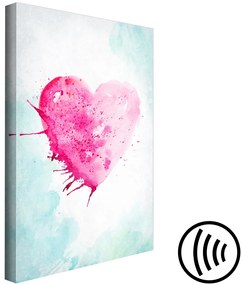 Obraz Láska ve street artu (1-dílný) - Umělecké srdce v akvarelu