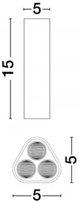 LED bílo-černé designové stropní svítidlo Etho