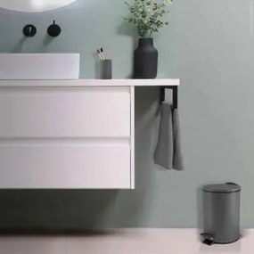 Spirella ADELAR pedálový odpadkový koš 3 L matná šedá / ocel