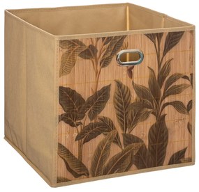 Úložný box Bamboo Flower, 31x31x31 cm, hnědá