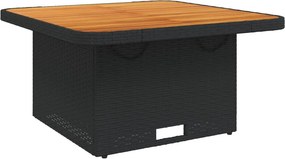 3dílný bistro set s poduškami černý polyratan 3262765