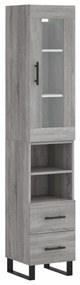 Skříň highboard šedá sonoma 34,5 x 34 x 180 cm kompozitní dřevo,  3199327