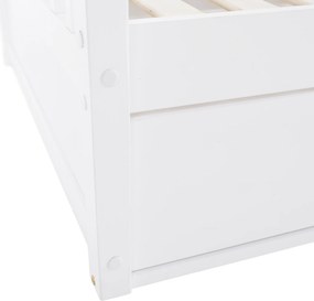 Montessori postel, 90x200, bílá, masiv, BIANKA