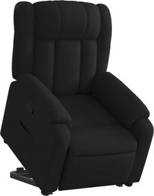Zvedací polohovací křeslo černé textil 3205318