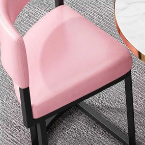 LuxuryForm DESIGN Jídelní set MONTE 4+1 - růžový / černý