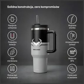 Diablo Nightwolf Moon šedá / Termohrnek s uchem / 1200 ml / Nerez / Va