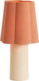 Stolní lampa v lososové barvě/krémová s textilním stínidlem (výška 50 cm) Musaby – Light &amp; Living