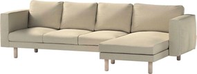 Potah na pohovku IKEA Norsborg 4-místná se šezlongem barva béžová látka pletený vzor
