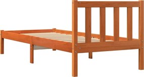 vidaXL Rám postele voskově hnědý 90 x 200 cm masivní borovice [844806]