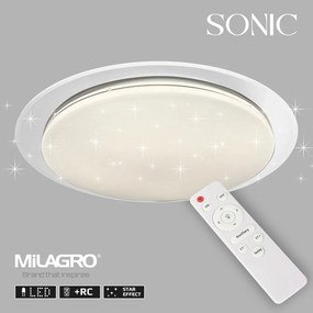Stropní LED svítidlo Sonic, 1x LED 100w, 3000-6000k, w, (fi 85cm), s ovladačem