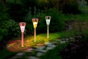 GiftyCity Zahradní solární světlo LED Mosaik, sada 3 kusů