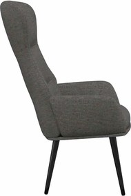 Relaxační křeslo tmavě šedé textil 341072