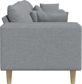 Pohovka Světle šedá 250 x 77 x 76 cm textil 3335143