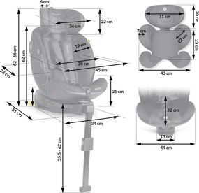 Autosedačka ISOFIX, 0-36kg, černá | Nukido Prestige