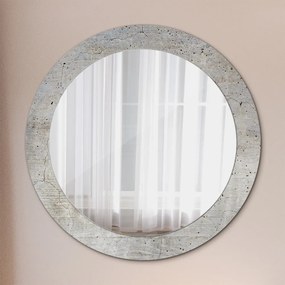 Kulaté zrcadlo s dekorem Šedý beton fi 70 cm