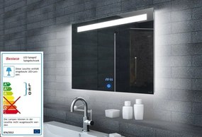Eurosanit MALENA 60 až 160 cm – zrcadlo do koupelny s LED osvětlením a hodinami Rozměr: 60x65cm