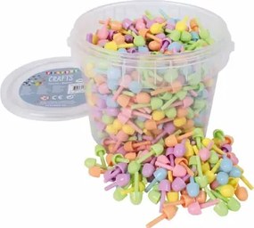 PLAYBOX Barevná kloboučková mozaika / 700 ks / O 10 mm / Kufřík