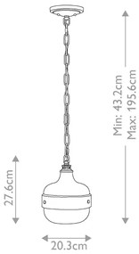 Feiss FE-CADENCE-1P-MB - Lustr na řetězu CADENCE 1xE27/75W/230V