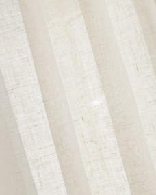 Závěs na řasící pásce wave barva krémová látka poloprůhledná, pletený vzor, lněná
