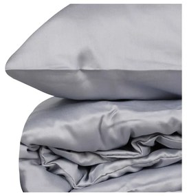 Šedé povlečení na dvoulůžko/prodloužené z bavlněného saténu 240x220 cm Elegant – Mijolnir