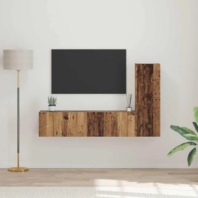 Sestava TV skříněk 3 ks Staré dřevo Kompozitní dřevo 3393402