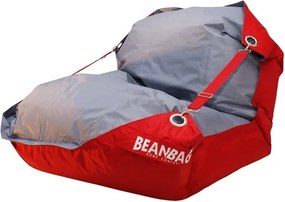 BeanBag Sedací vak 189x140 duo scarlet rose - gray